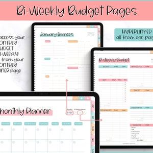 Digital Biweekly Budget Planner, DIGITAL Planner, Budget by Paycheck ...