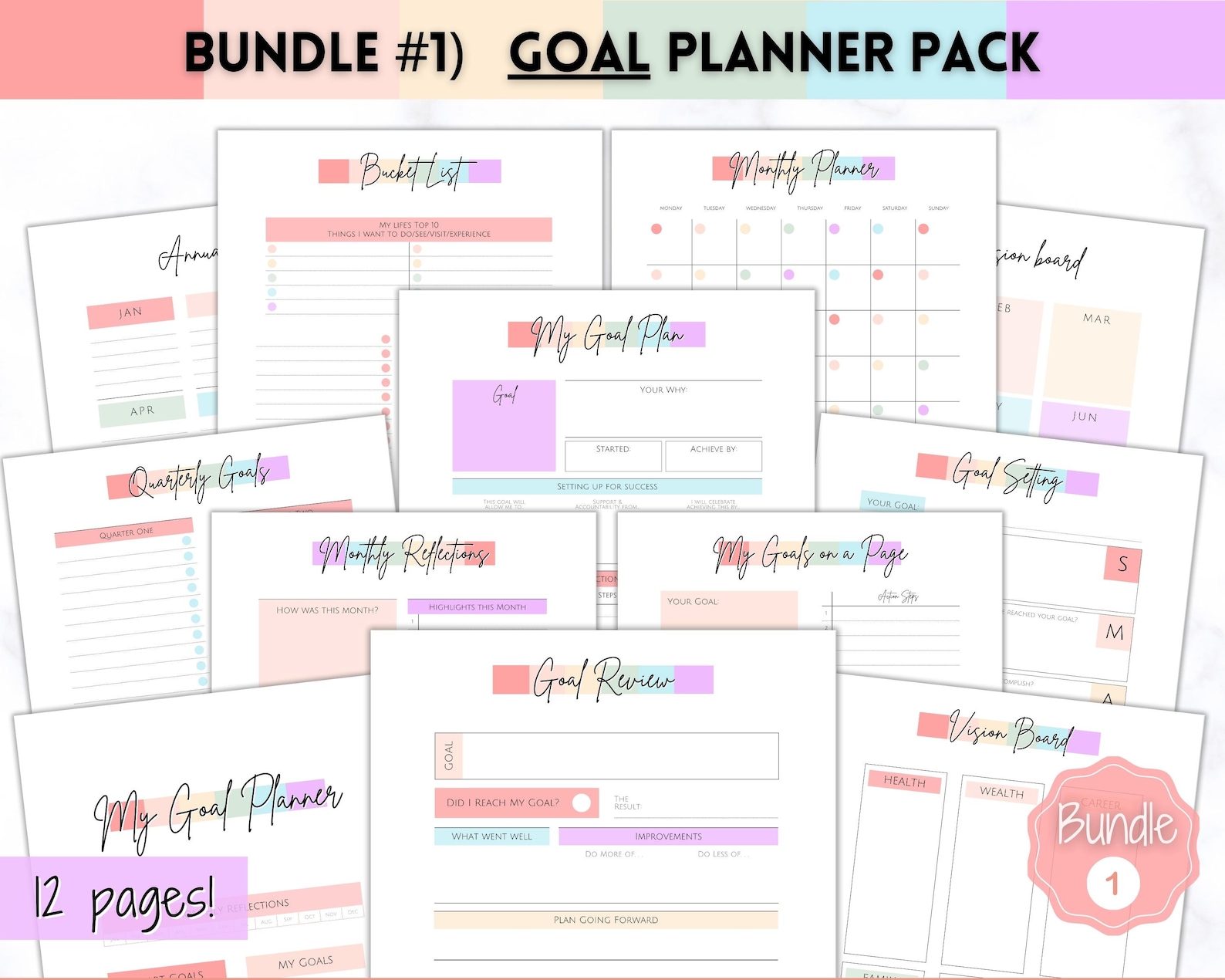 Ultimate PLANNER BUNDLE Printable Goal Planner, Finances & Budget ...
