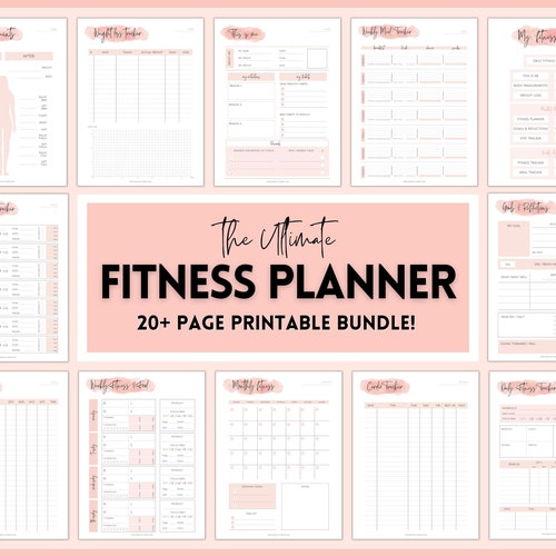 Fitness Planner Printable Digital Weight Loss Journal - Etsy