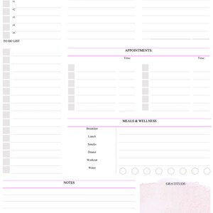 To Do List Productivity Planner Checklist. Printable With Goal Planner ...