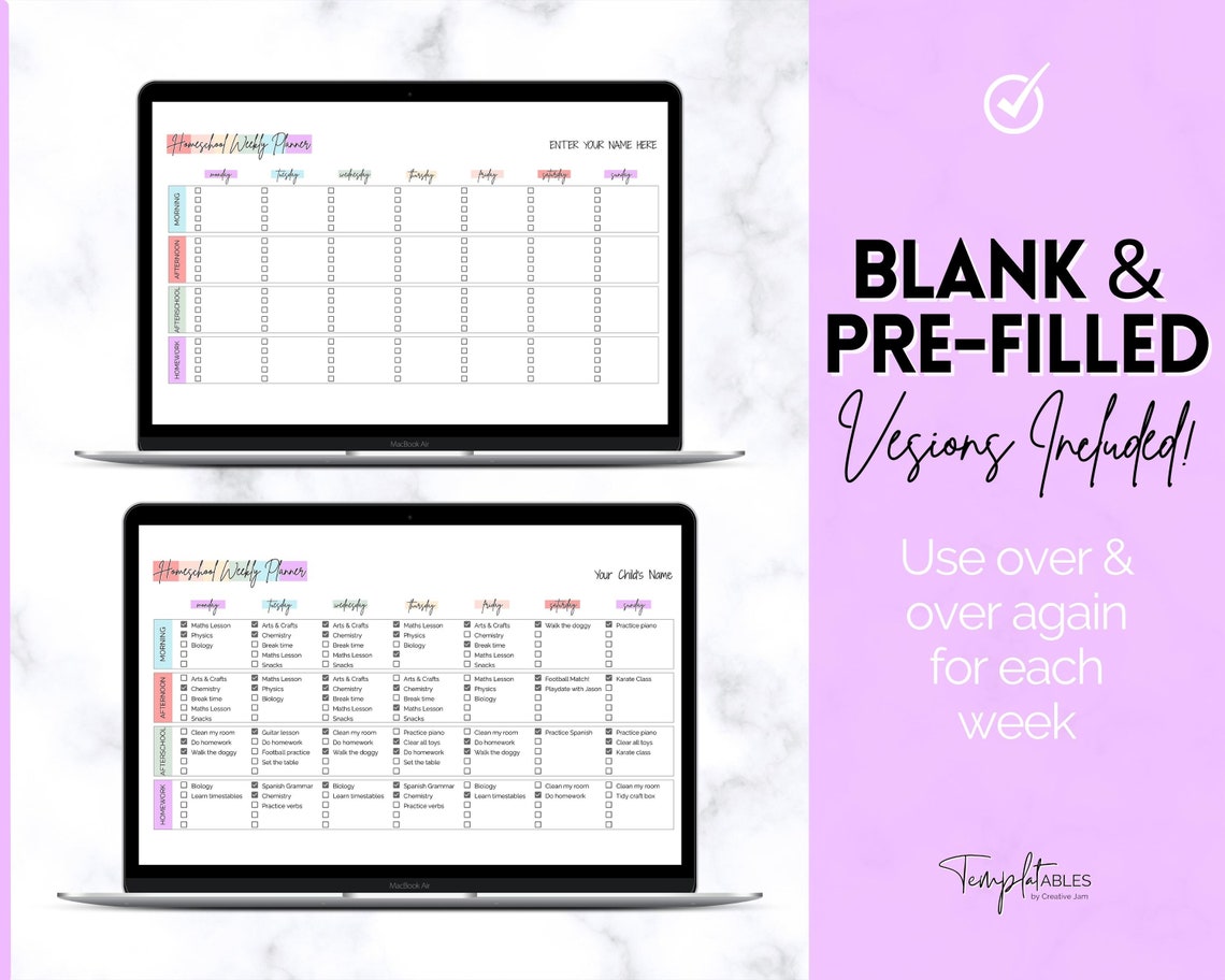 Weekly Lesson Plan Template EDITABLE Lesson Planner - Etsy