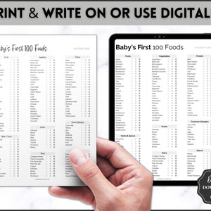 Baby Food Tracker Printable BUNDLE, Baby’s First Foods, Meal Planner ...