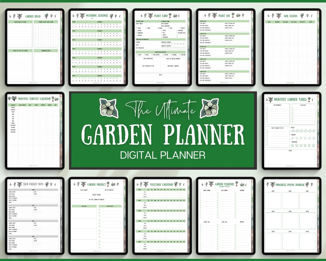 Digital Garden Planner, Plant Journal, Gardening Planner 2024, Planting ...