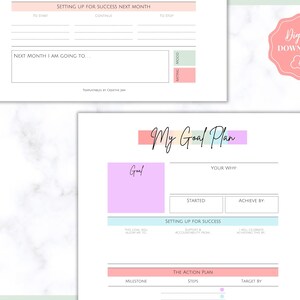 Goal Tracker Printable BUNDLE, 2024 Goals Planner, SMART Goal Setting ...
