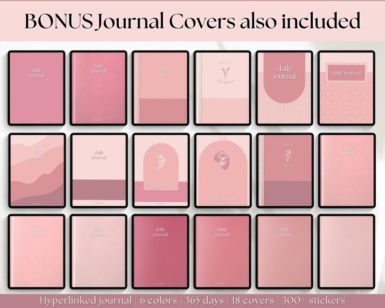 Digital Daily Journal Goodnotes Notebook Hyperlinked Digital - Etsy