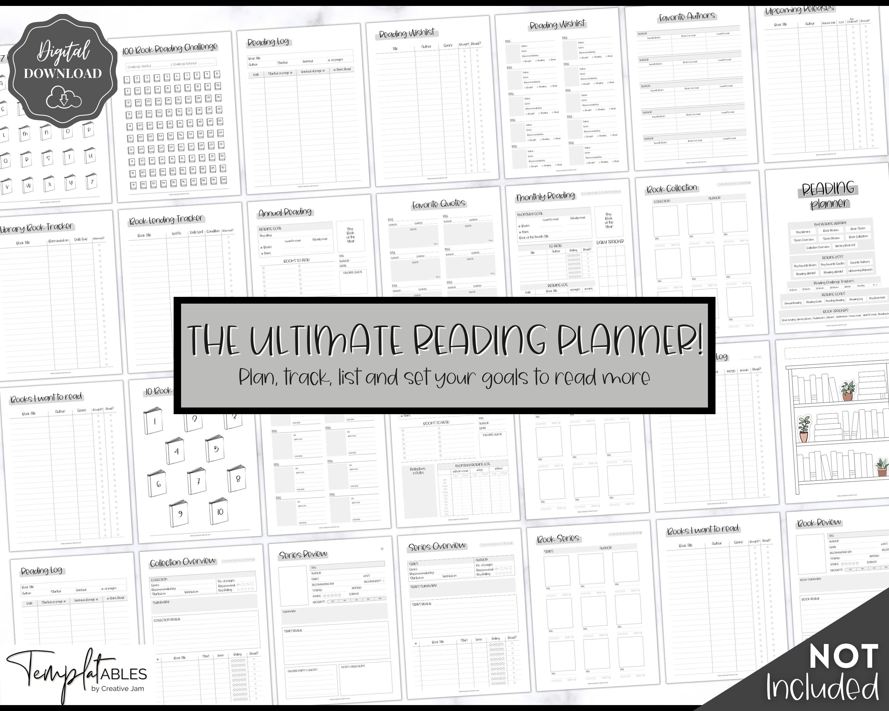 Book Tracker Printable Bookshelf Reading Poster Reading - Etsy