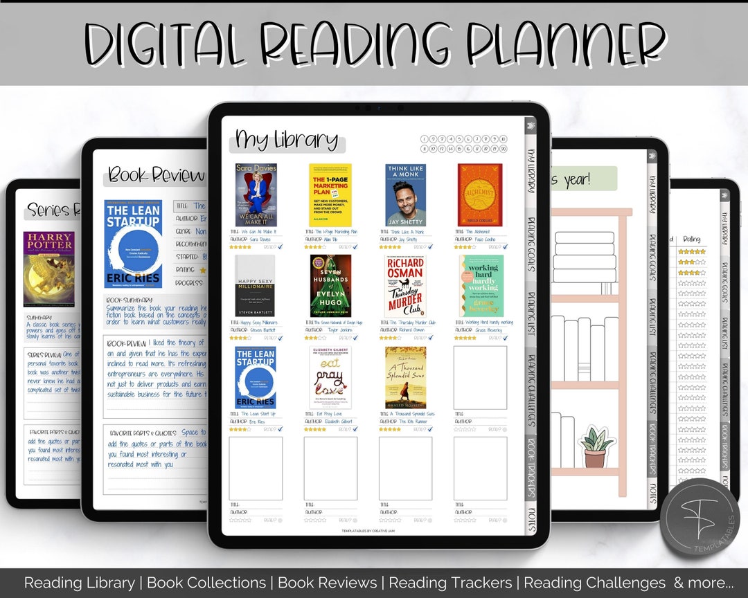 Digital Book Journal, Digital Reading Journal, Digital Reading Planner ...
