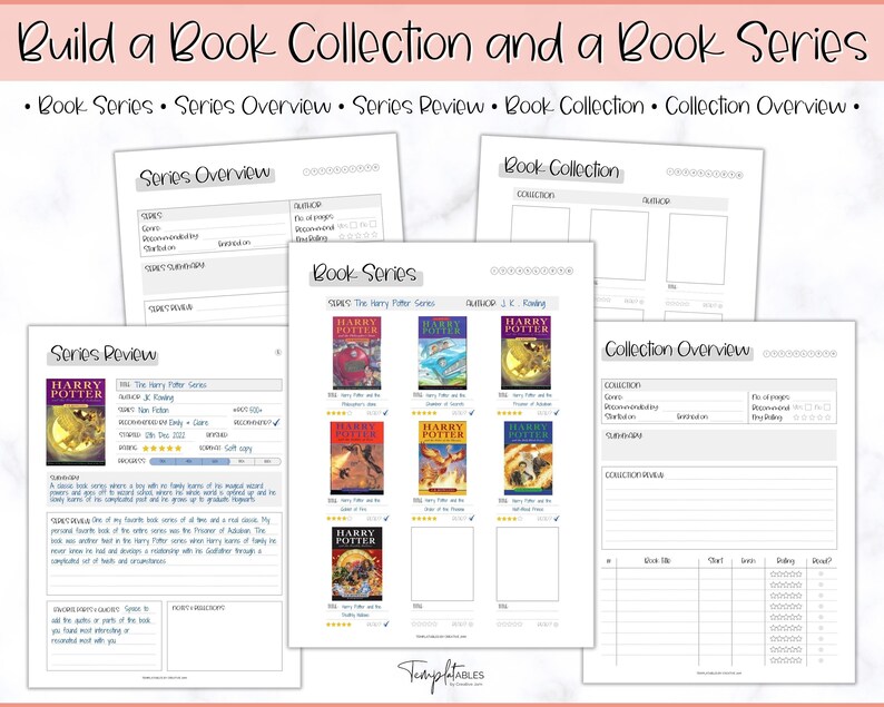 Reading Log Book Tracker Printable Reading Challenge Book - Etsy