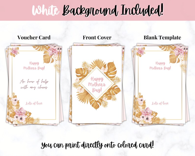 Mothers Day Coupon Cards Perfect Last Minute DIY Gift for Mom - Etsy