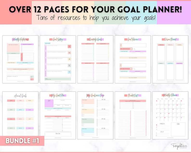 Ultimate PLANNER BUNDLE! Printable Goal Planner, Finances & Budget ...