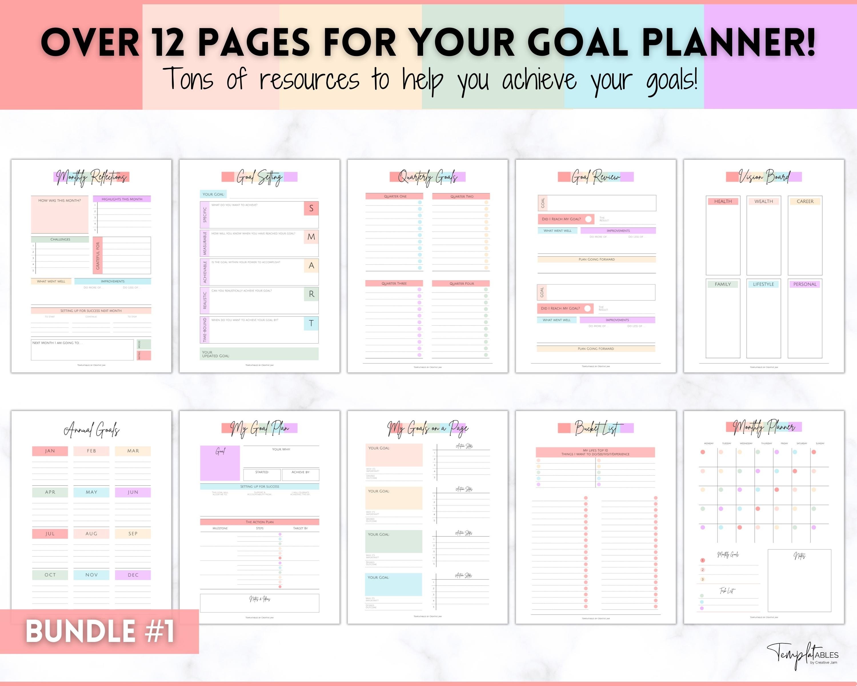 Ultimate PLANNER BUNDLE Printable Goal Planner Finances & | Etsy UK