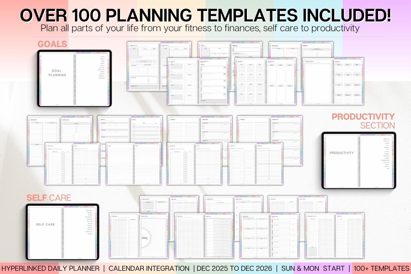 COLORFUL Digital Planner, 2026 Goodnotes Planner, Daily Weekly, Monthly ...