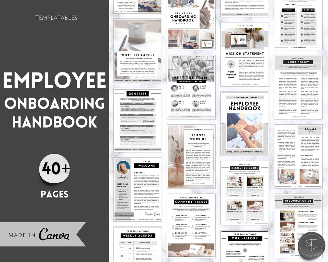 Employee Handbook, Onboarding Guide for New Hire, Welcome Packet, New ...