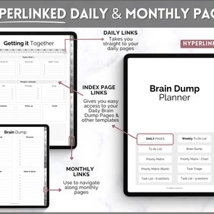 DIGITAL Brain Dump Template BUNDLE, to Do List Printable, ADHD Daily ...