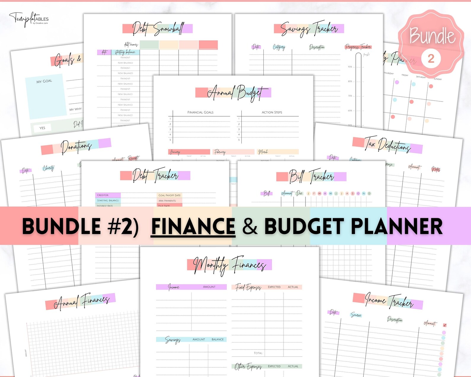 Ultimate PLANNER BUNDLE Printable Goal Planner, Finances & Budget ...