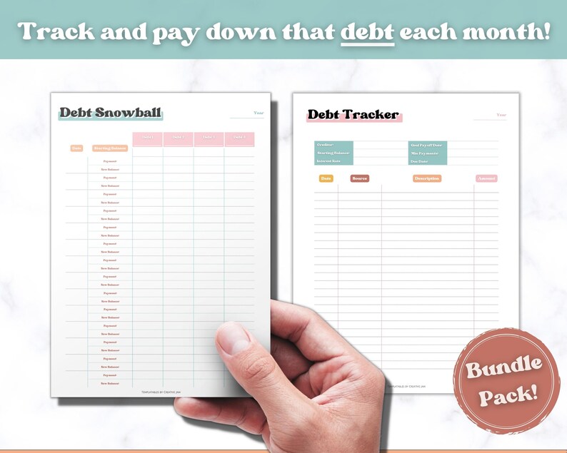 Ultimate Budget Planner Printable BUNDLE Financial Tracker - Etsy