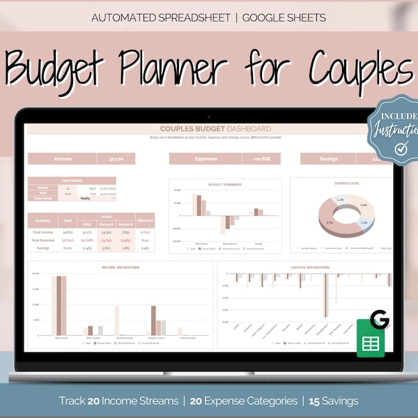Couples Budget Planner Book - Etsy