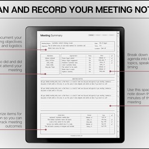 Templates for Kindle Scribe | Meeting Minutes, Meeting Agenda, Meeting ...