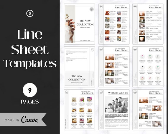 Line Sheet for Wholesale. Price List Template Editable Candle - Etsy