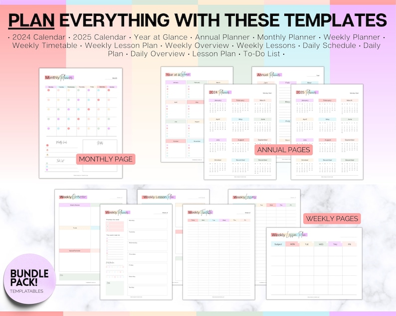 65pg HOMESCHOOL Planner Printable, 2024 2025 Home School Teacher ...