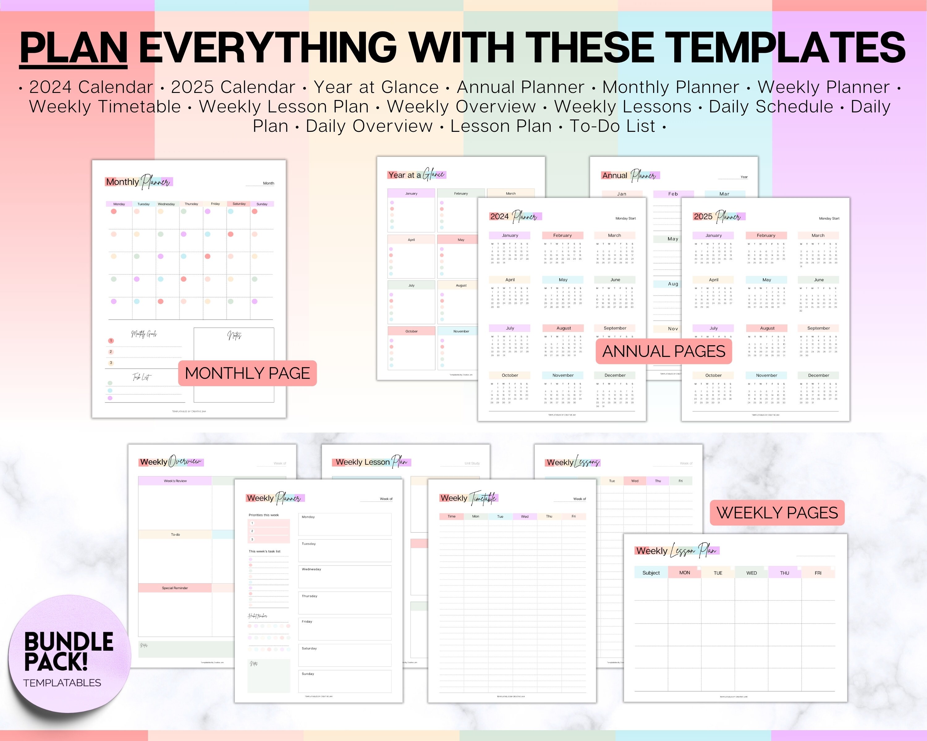 65pg HOMESCHOOL Planner Printable, 2024 2025 Home School Teacher ...
