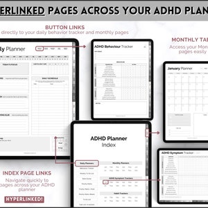 ADHD Digital Planner, Daily Planner for Neurodivergent Adults, Brain ...