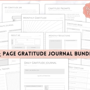 Gratitude Journal Printable BUNDLE Mindfulness Log Gratitude | Etsy