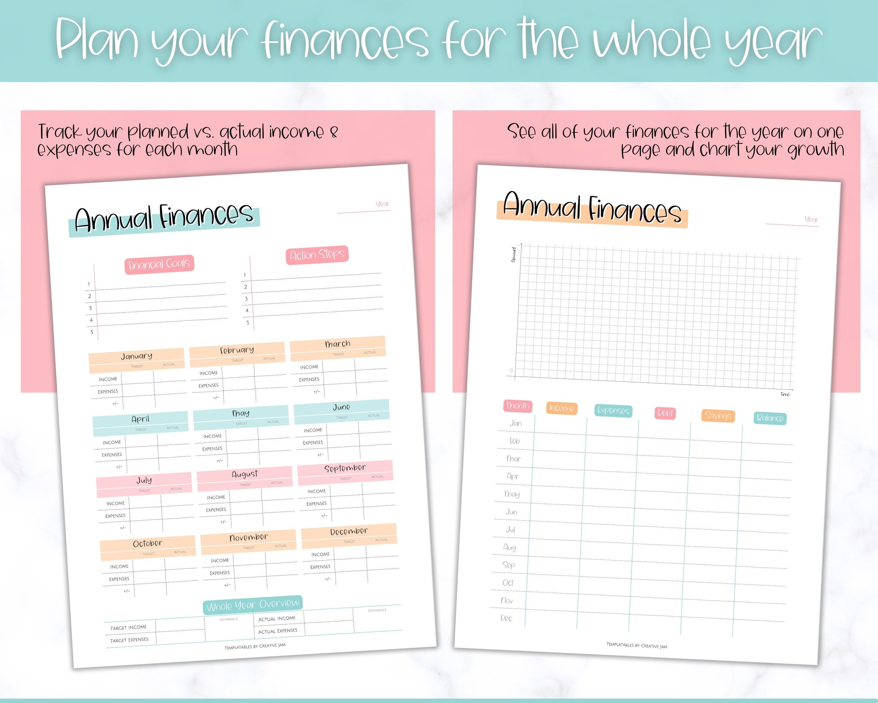 Ultimate Budget Planner Printable BUNDLE Financial Tracker | Etsy UK