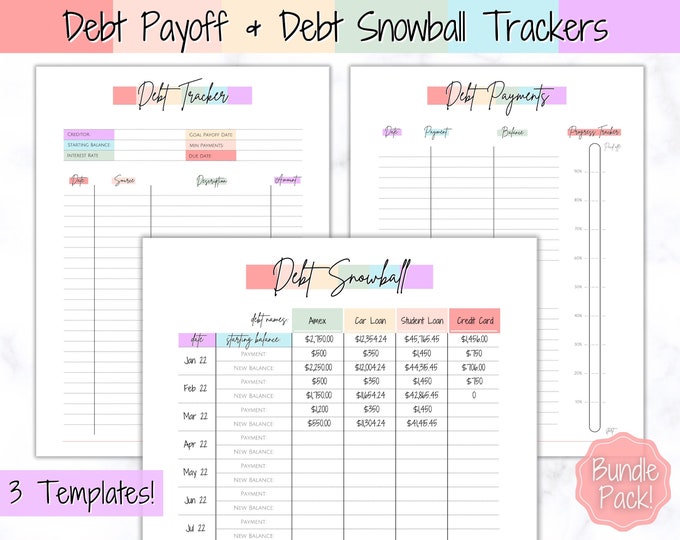 Debt Progress Tracker Printable File Debt Payoff Tracker - Etsy