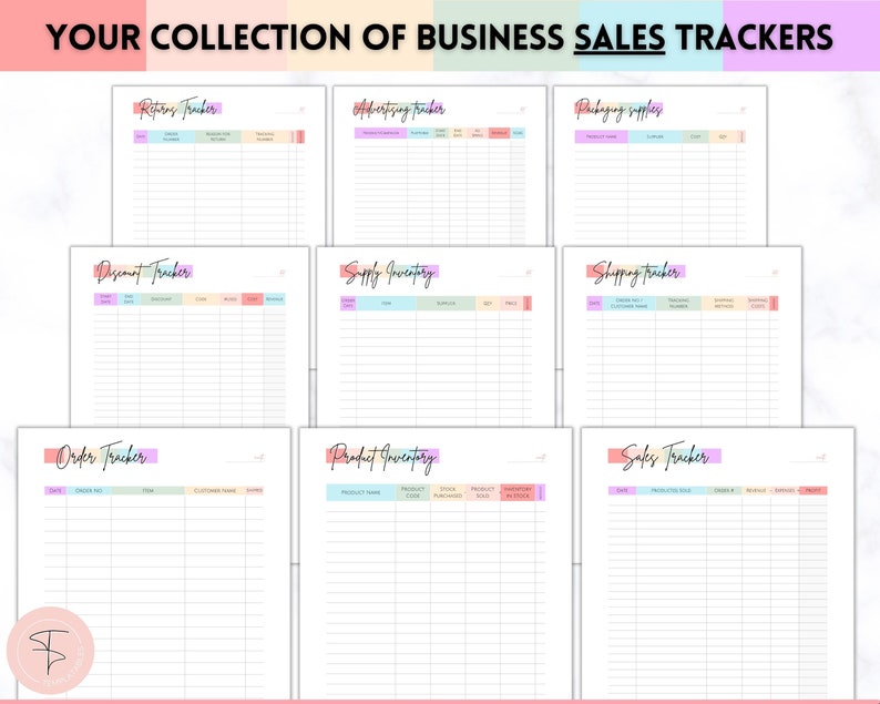 TRACKER BUNDLE, Small Business, Order, Inventory, Income, Expenses ...