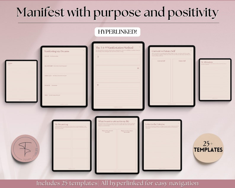 Law Of Attraction Planner Digital Manifestation Journal Etsy