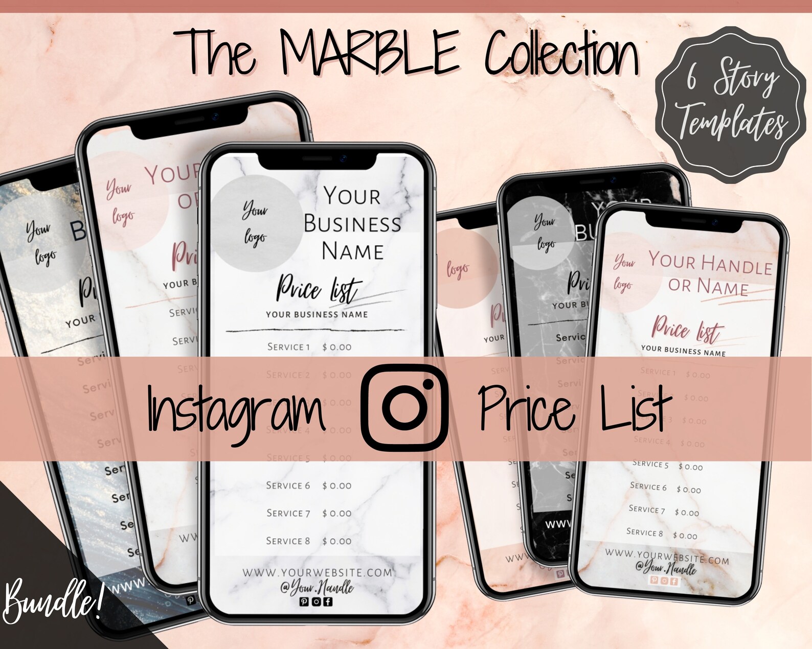 Instagram Template PRICE LIST Instagram Story Price List - Etsy