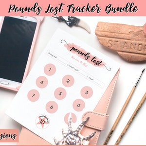 Pounds Lost Tracker, 20 Lbs, Pack of 5 Weight Loss Trackers, 10 20, 30 ...