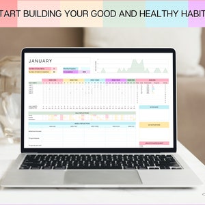 Habit Tracker Spreadsheet, Goal Planner, Goals Tracker, Mood, Habit ...