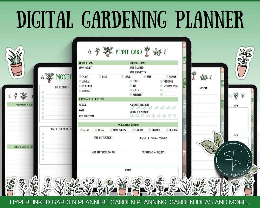 Digital Gardening Planner, Plant Journal, Garden Planner 2024, Planting ...