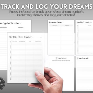 Printable Dream Journal, 10 Page BUNDLE, Dream Analysis, Dream ...