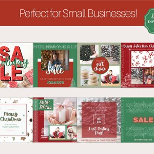 Happy Holiday Instagram Post Templates. Christmas Canva Template Pack ...