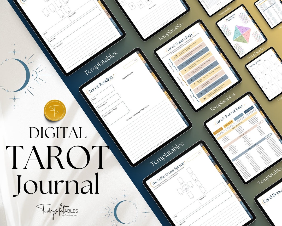 Goodnotes Digital Tarot Journal, CELESTIAL Tarot Planner Workbook ...