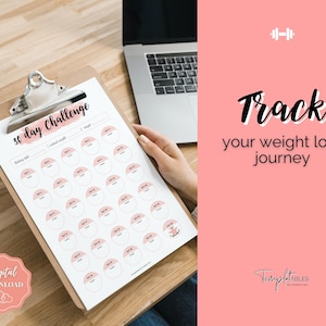 30 Day Weight Loss Tracker, 30 Day Challenge, Weightloss Journal ...