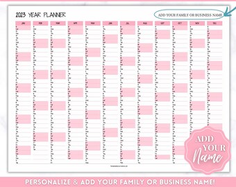 Giant Year Calendar - Etsy