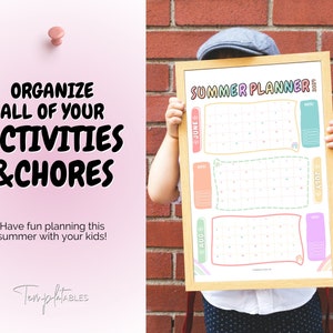 2024 Summer Poster, COLORFUL Kids Summer Calendar, Summer Countdown ...