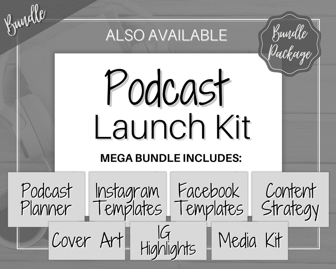 Editable PODCAST Bundle Launch Kit! Podcast Planner, Podcast Instagram ...
