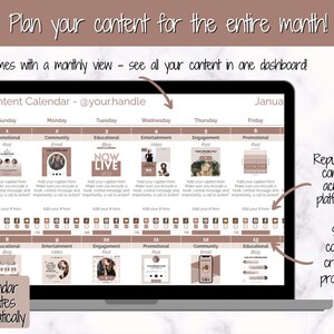30 Day Content Calendar, Editable Social Media Planner, Google Sheets ...