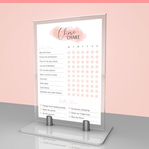 Chore Chart for Kids, Girls Reward Chart Template, Editable Chore Chart ...