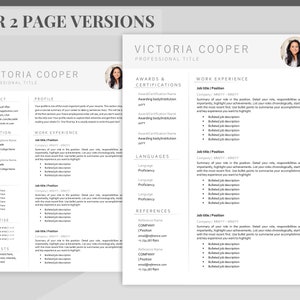 CV TEMPLATE Resume Word. Professional Resume Template. Minimalist ...