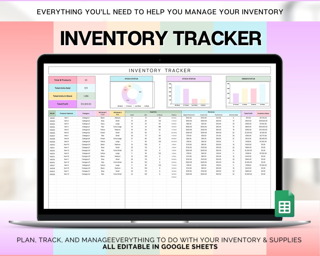 Small Business Inventory Tracker, Inventory Management Template ...