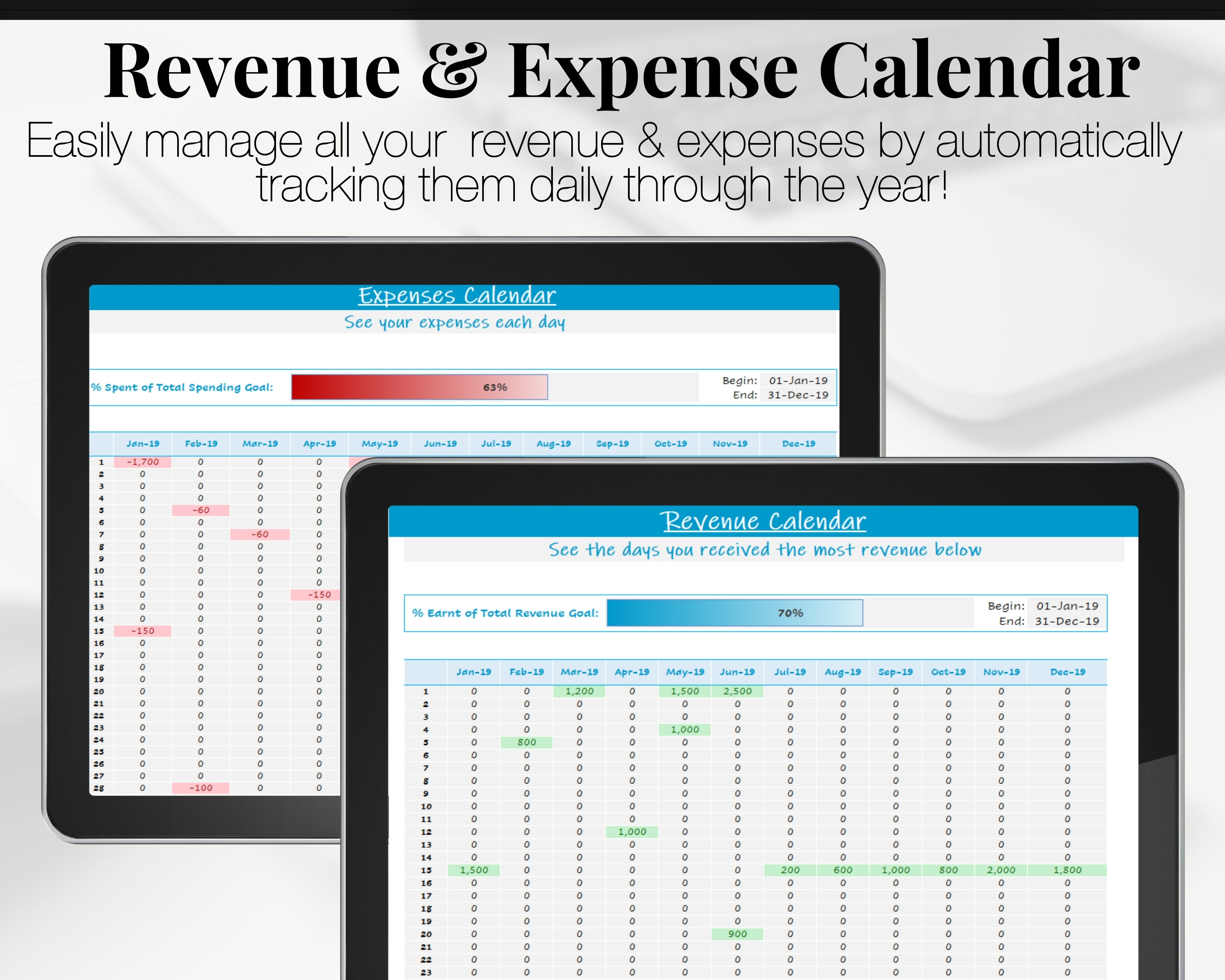 Small BUSINESS Tracker. Editable Spreadsheet for Your Business ...