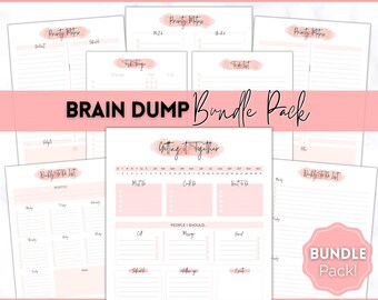 Brain Dump Printable Template Thought Organizer to Do - Etsy