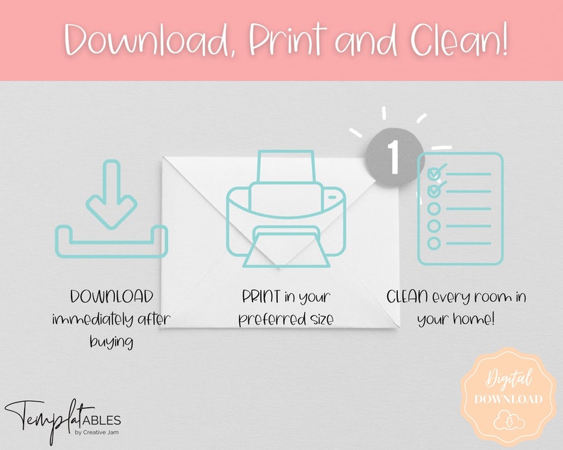 Cleaning Checklist Printable Room by Room Cleaning Cards - Etsy