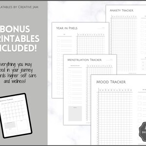 Wellness Planner & Self Care Journal BUNDLE, Printable Selfcare Tracker ...